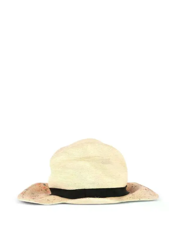 Eugenia Kim Flecked Ribbon Sun Hat - Neutrals