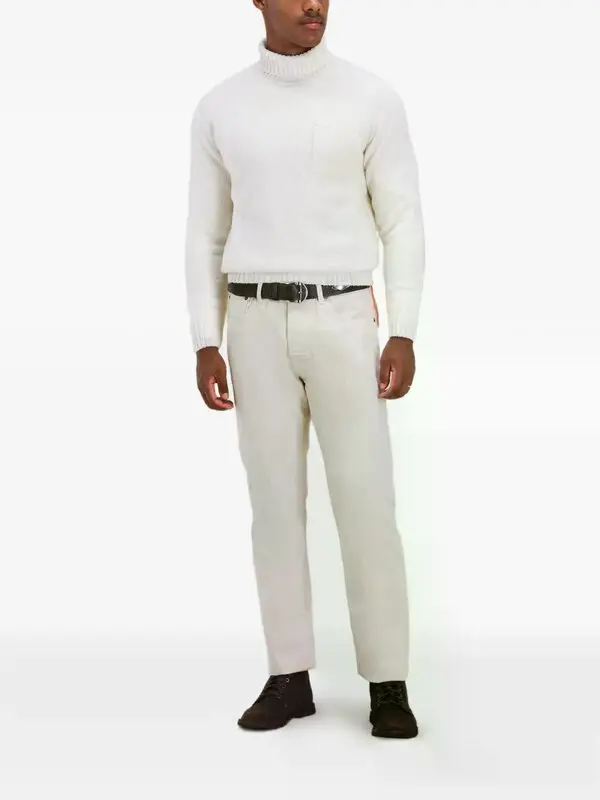 FORTELA Mallory Pocket Ribbed Turtleneck Sweater