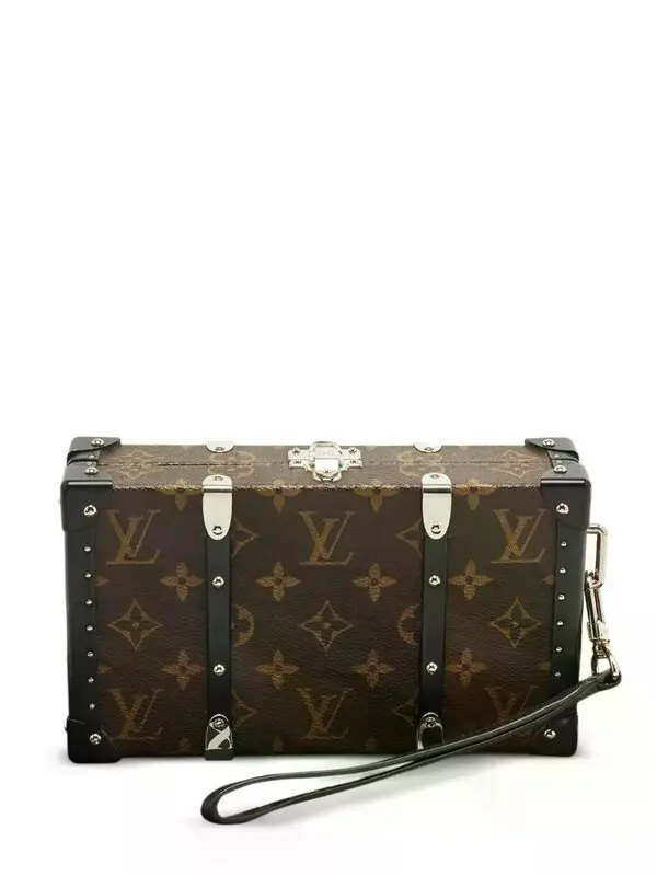 LOUIS VUITTON Monogram Macassar Trunk Clutch - Brown