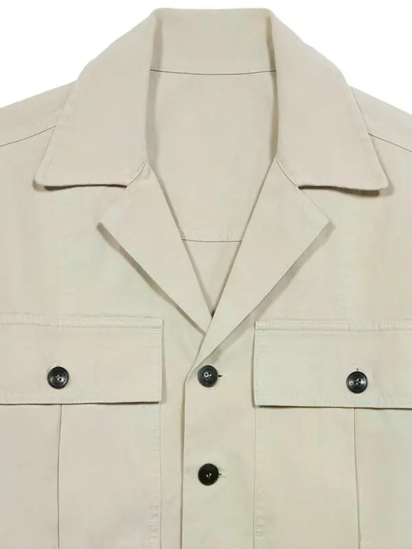 FORTELA Patch-pockets Overshirt - Neutrals