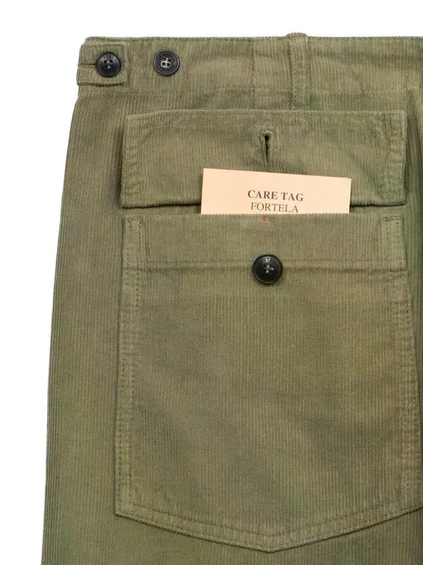 FORTELA Patch Pocket Corduroy Trousers