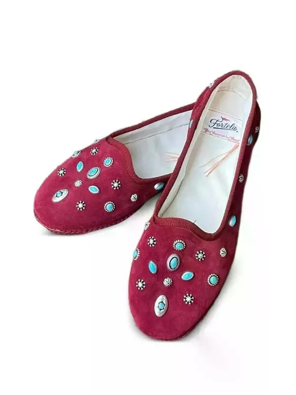 FORTELA Friulane Studded Slippers - Red