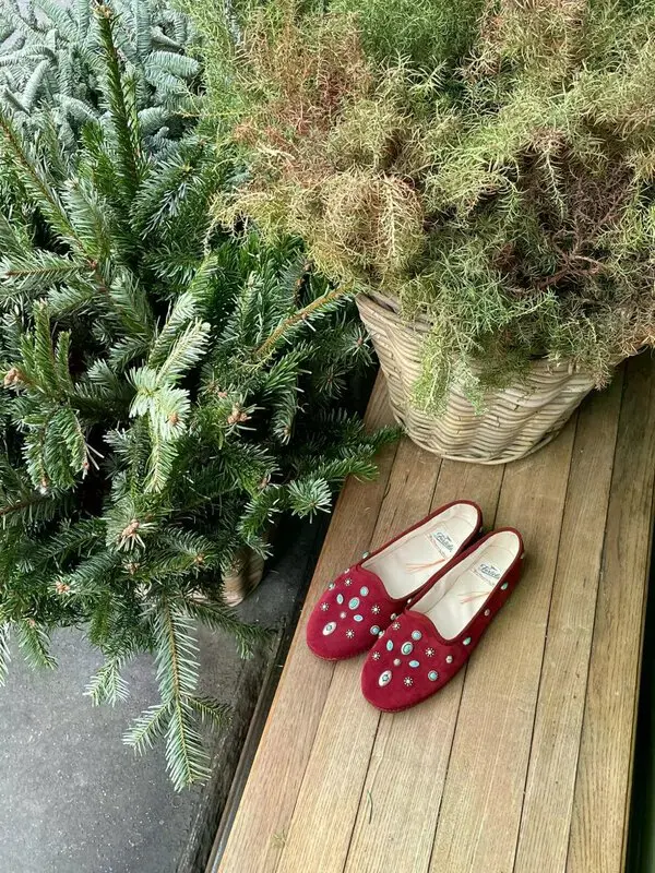 FORTELA Friulane Studded Slippers - Red