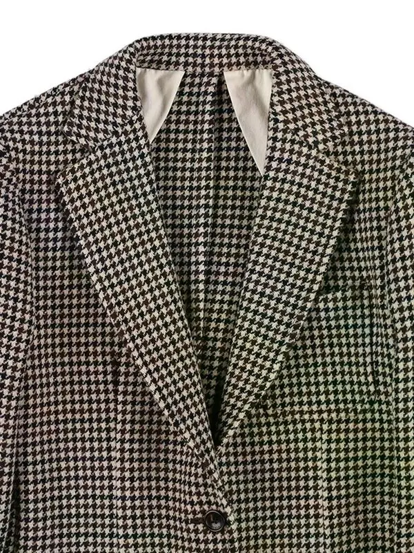 FORTELA Benjamin Houndstooth Single-breasted Blazer