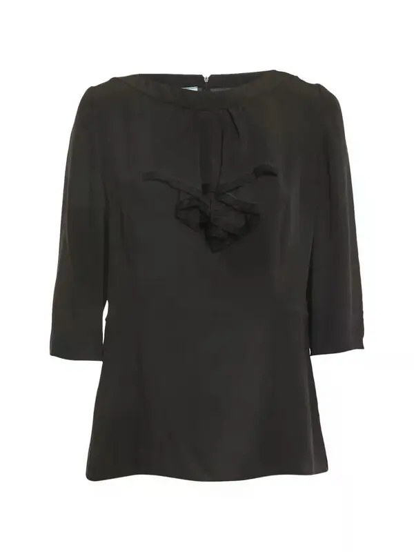 Prada Ruffle-detail Silk Blouse