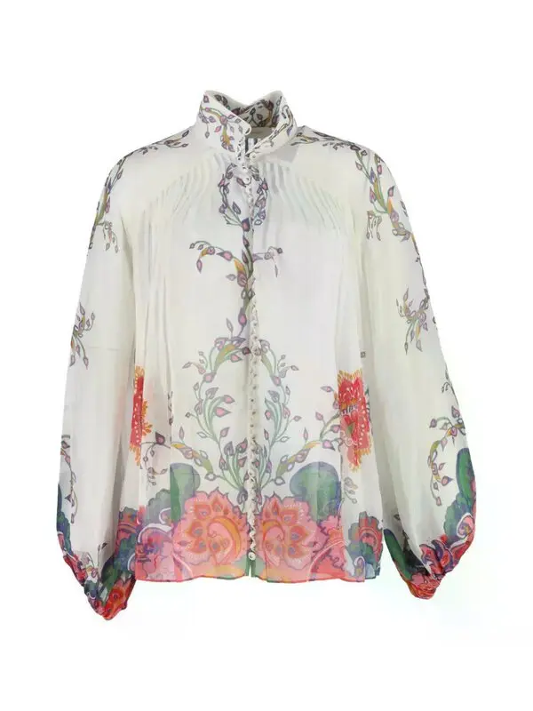 Zimmermann Lovestruck Floral Shirt - Neutrals