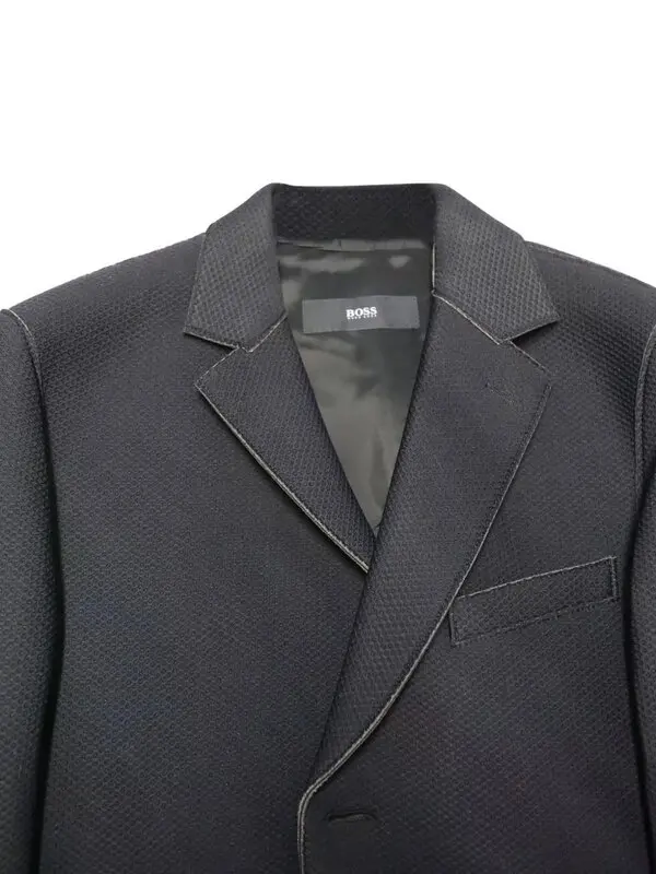 BOSS Single-breasted Textured Coat