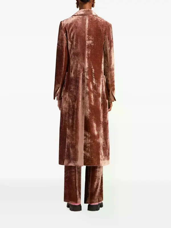 La DoubleJ Tassel-detail Velvet Coat