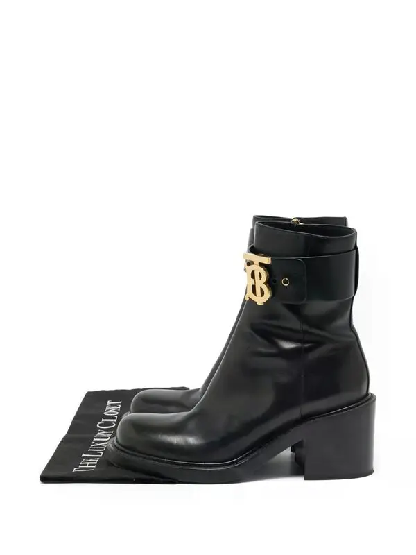 Burberry Westella Logo-strap Ankle Boots