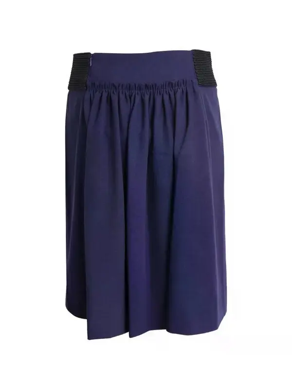 Alberta Ferretti Pleated Elasticated Midi Skirt