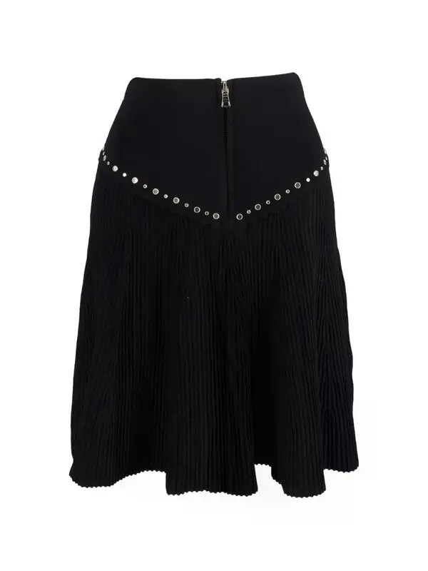 Sandro Ribbed Flared Skirt