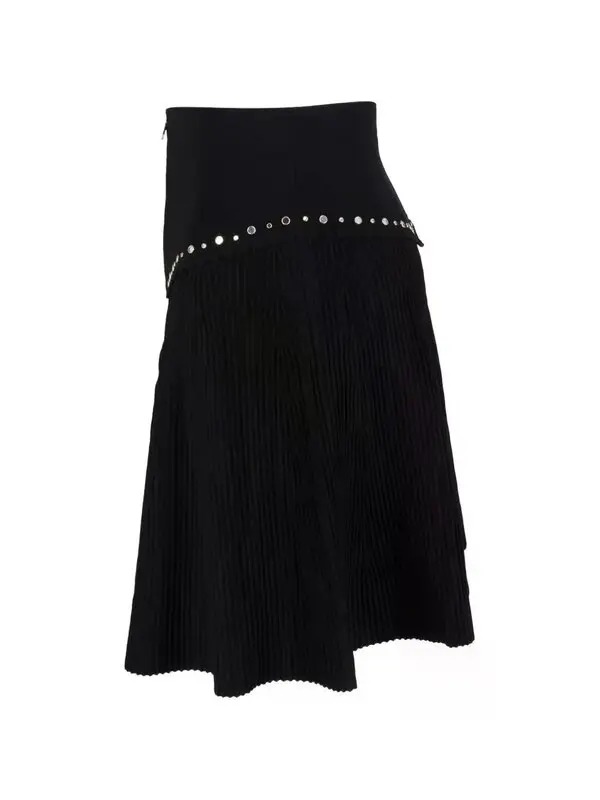 Sandro Ribbed Flared Skirt