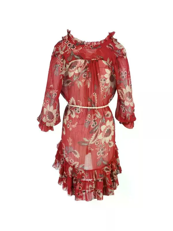 Zimmermann Floral-print Ruffled Mini Dress