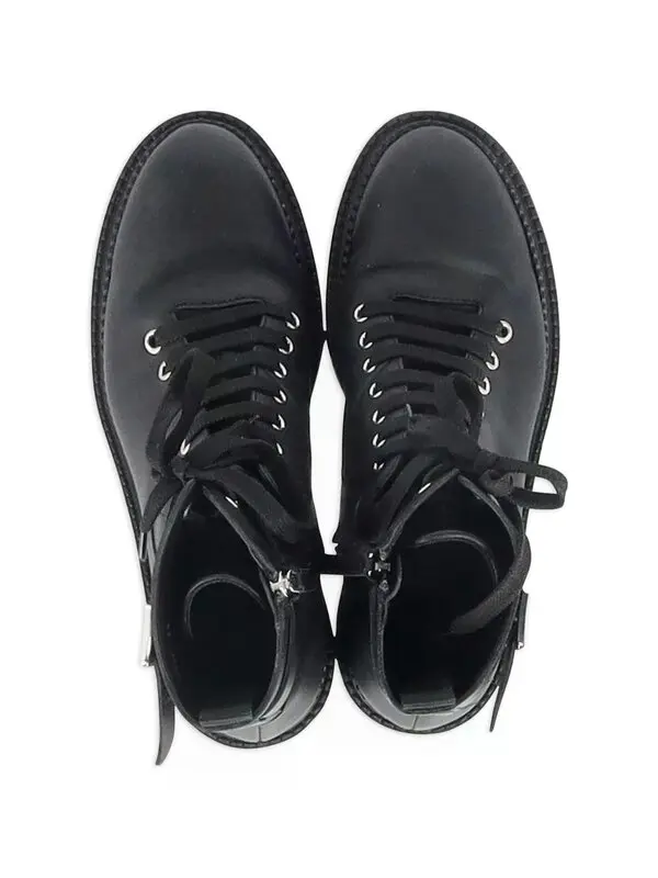 BOSS Buckled Lace-up Combat Boots
