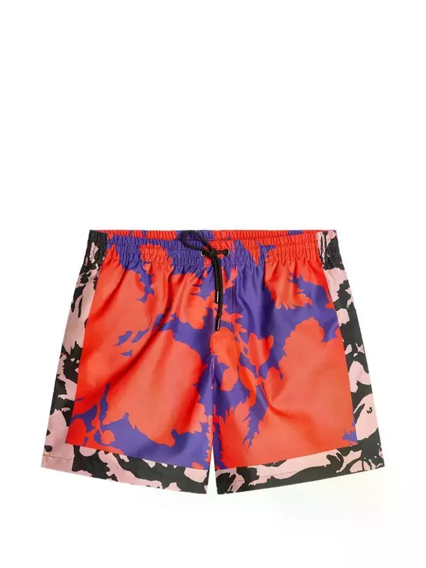 Dries Van Noten Printed Swim Shorts - Red