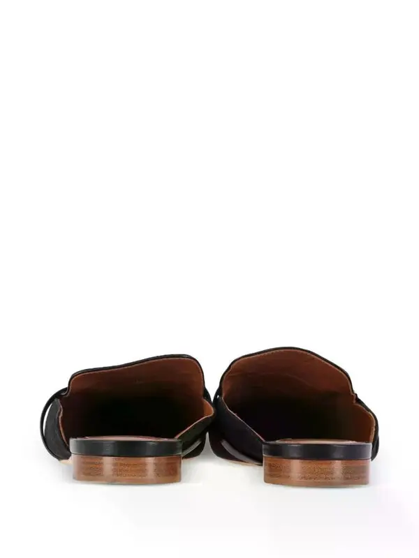MALONE SOULIERS Suede Flat Mules - Black
