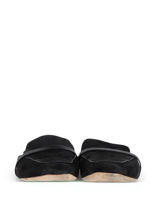 MALONE SOULIERS Suede Flat Mules - Black