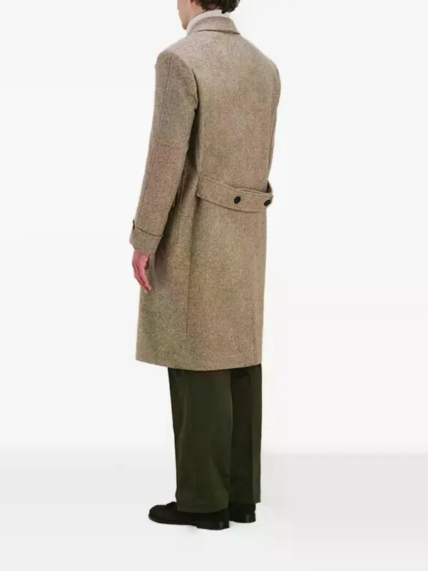 FORTELA Bogart Double-breasted Herringbone Coat