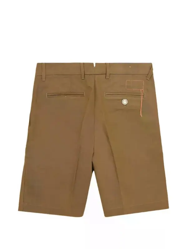 FORTELA Pleated Cotton Bermuda Shorts