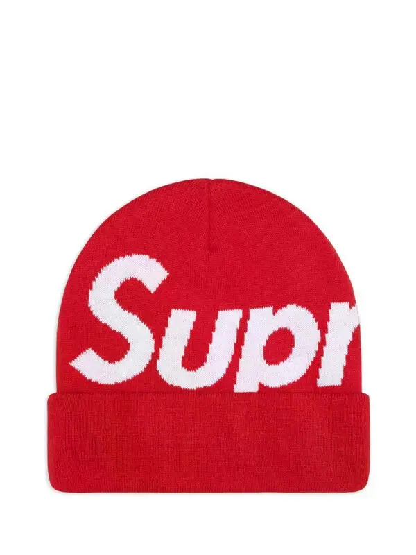 Supreme Big Logo Beanie - Red