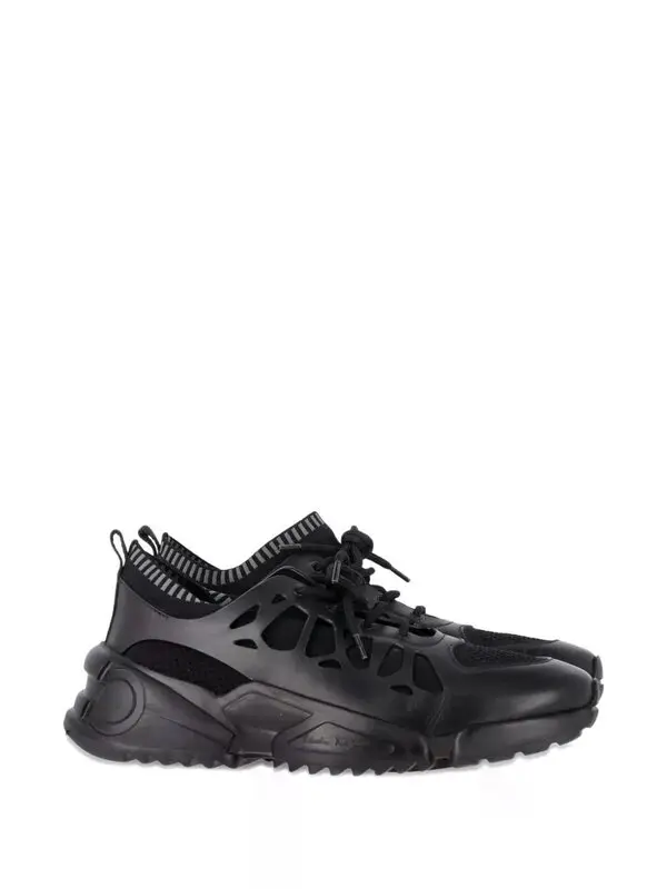 FERRAGAMO Raintop Cut-out Detail Leather Sneakers