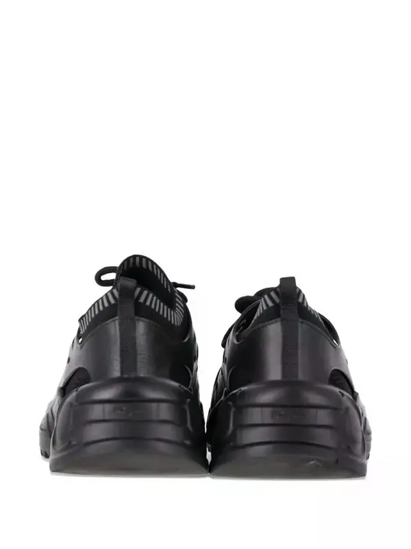 FERRAGAMO Raintop Cut-out Detail Leather Sneakers