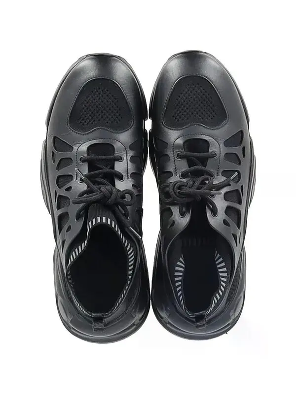 FERRAGAMO Raintop Cut-out Detail Leather Sneakers