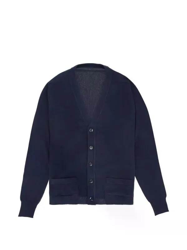FORTELA V-neck Button Cardigan - Blue