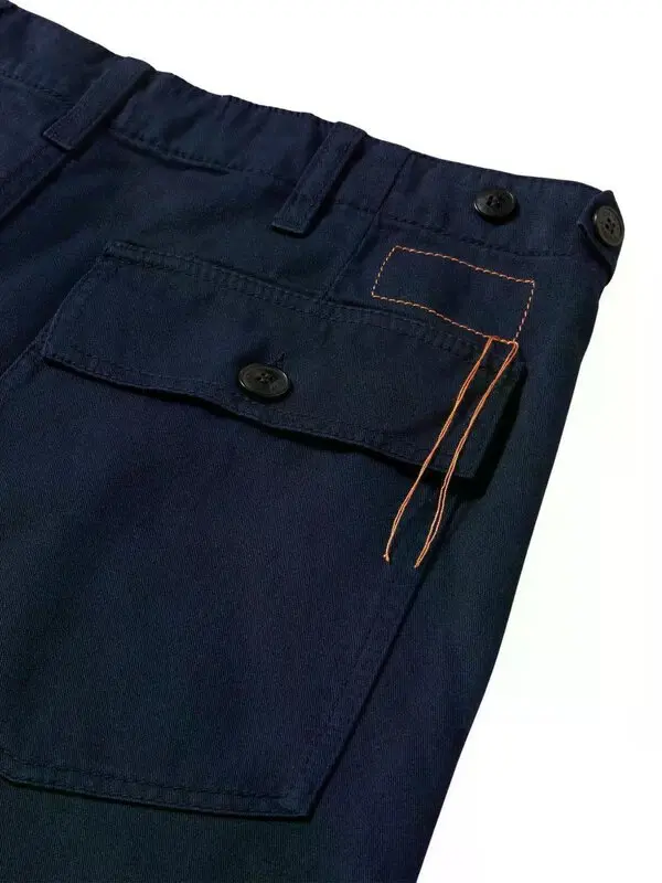 FORTELA Patch-pocket Herringbone Trousers