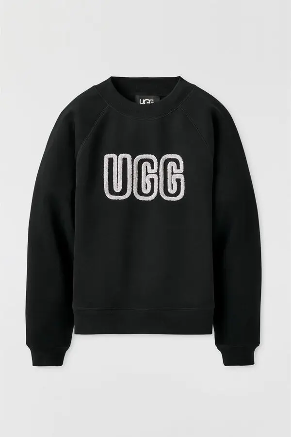 UGG Logo Applique Relaxed Crew Neck Pullover