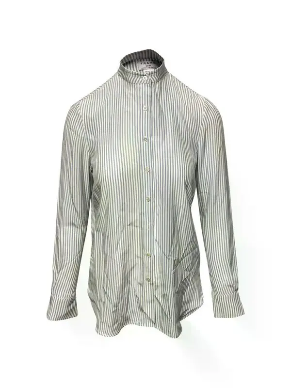 FRAME Striped Silk Shirt