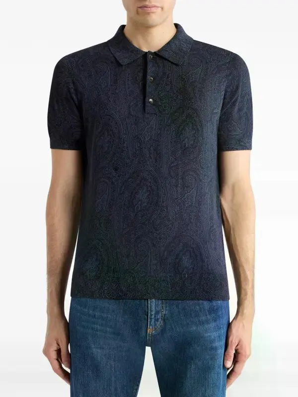 Etro Floral-paisley Polo Shirt