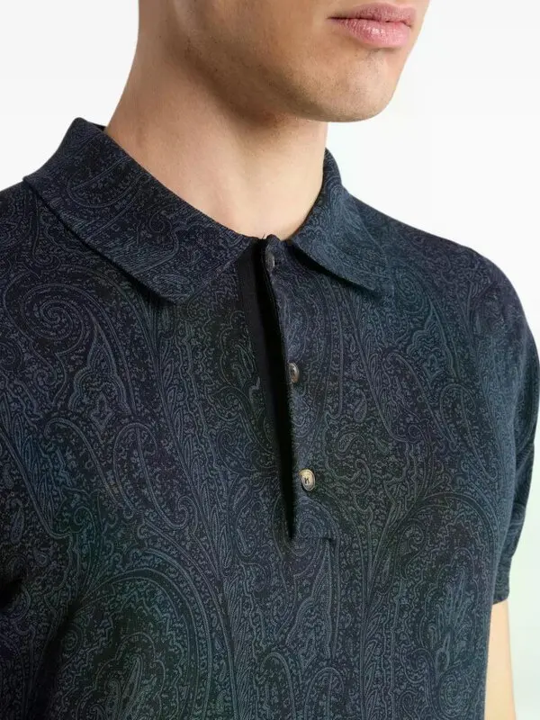 Etro Floral-paisley Polo Shirt