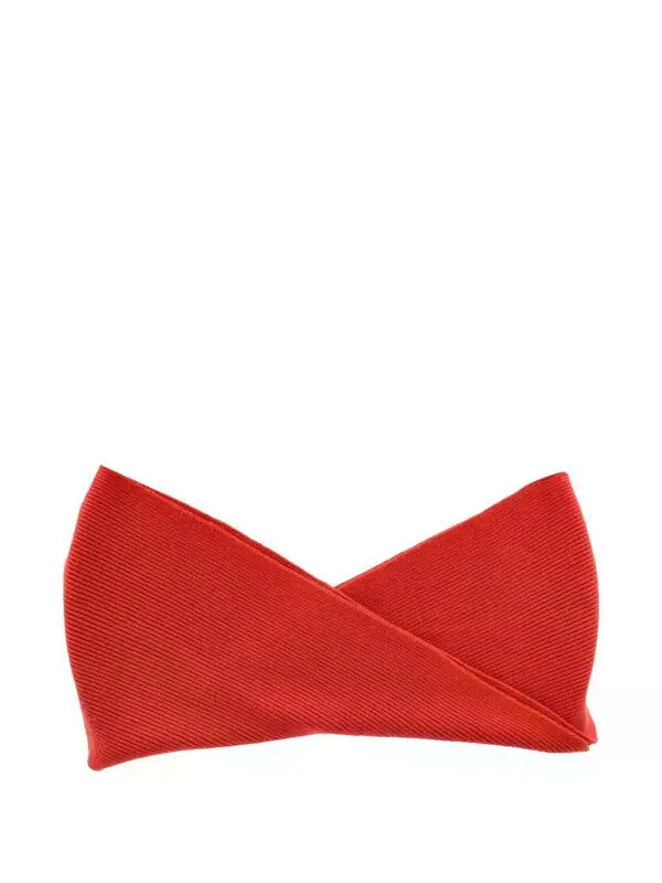 JOSEPH Ribbed Scarf - Red