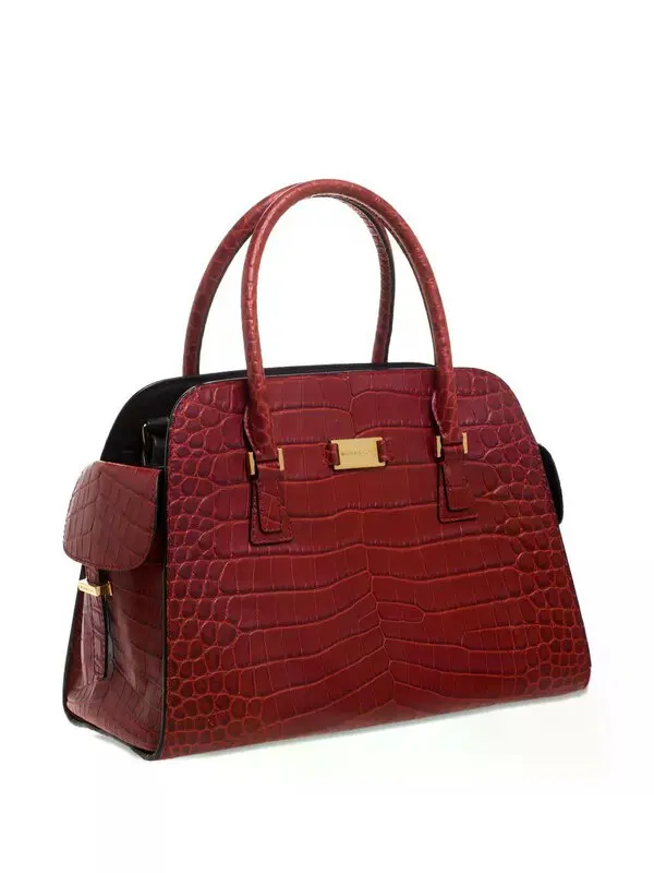 Michael Kors Vintage Croc-embossed Leather Satchel