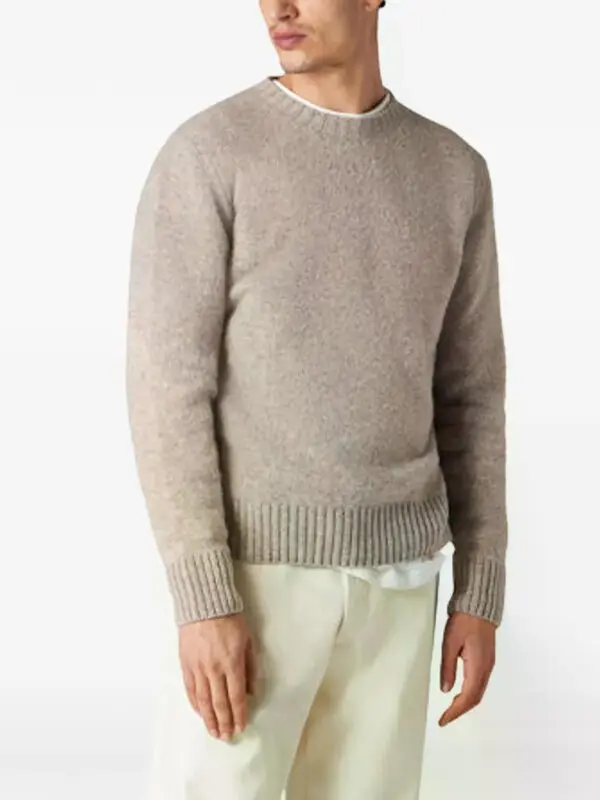 FORTELA Ribbed Merino Wool Crew Neck Sweater