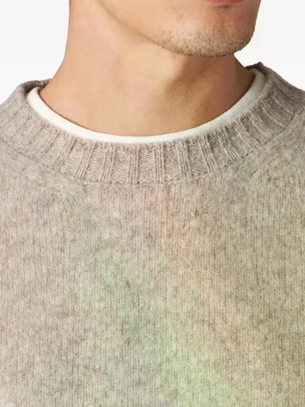 FORTELA Ribbed Merino Wool Crew Neck Sweater