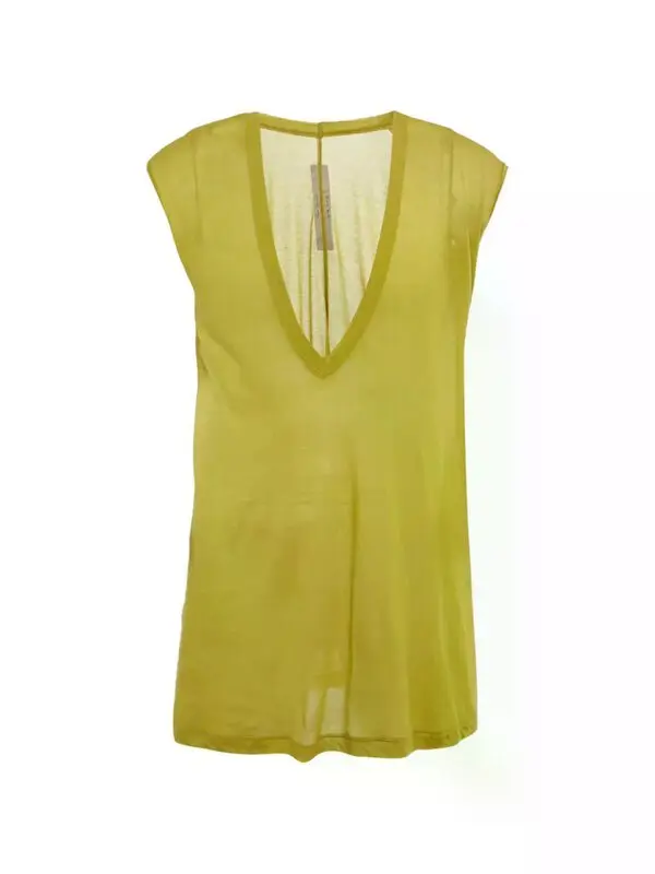 Rick Owens Sleeveless V-neck Top - Green