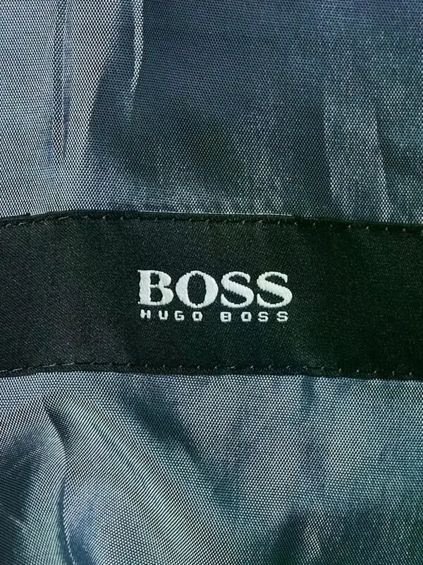 BOSS Pinstripe Blazer - Black