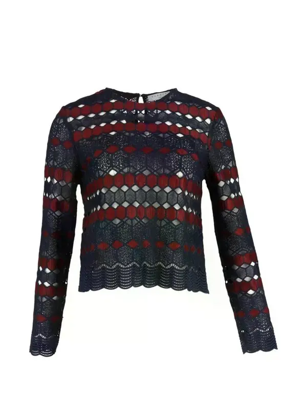 Sandro Lace-detail Long-sleeved Blouse