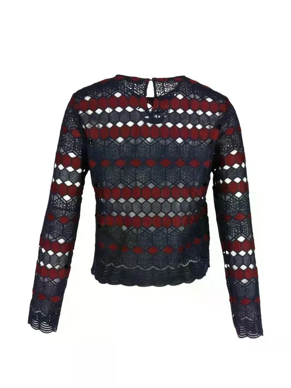 Sandro Lace-detail Long-sleeved Blouse