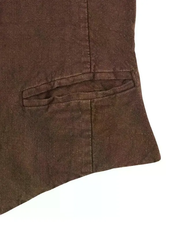 FORTELA Debby Button Single-breasted Vest - Brown
