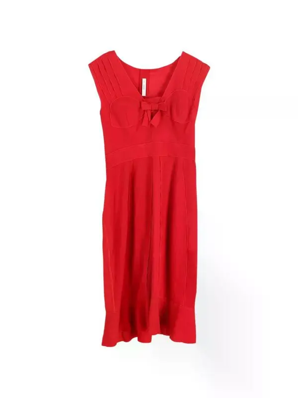 Prada Bow V-neck Dress