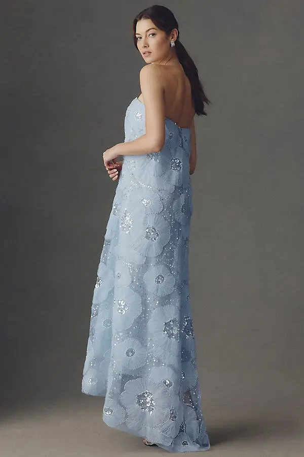 HELSI Margot Strapless Maxi Dress - Baby Blue