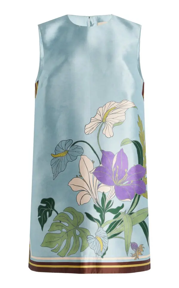ALEMAIS Alfie Twill Mini Shift Dress - Blue