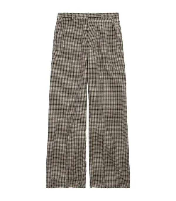 Balenciaga Check Wide-leg Trousers