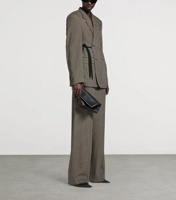 Balenciaga Check Wide-leg Trousers
