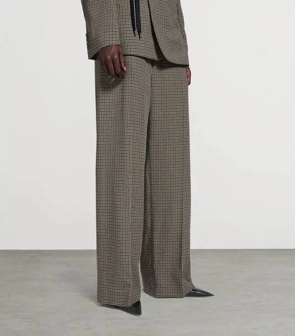 Balenciaga Check Wide-leg Trousers