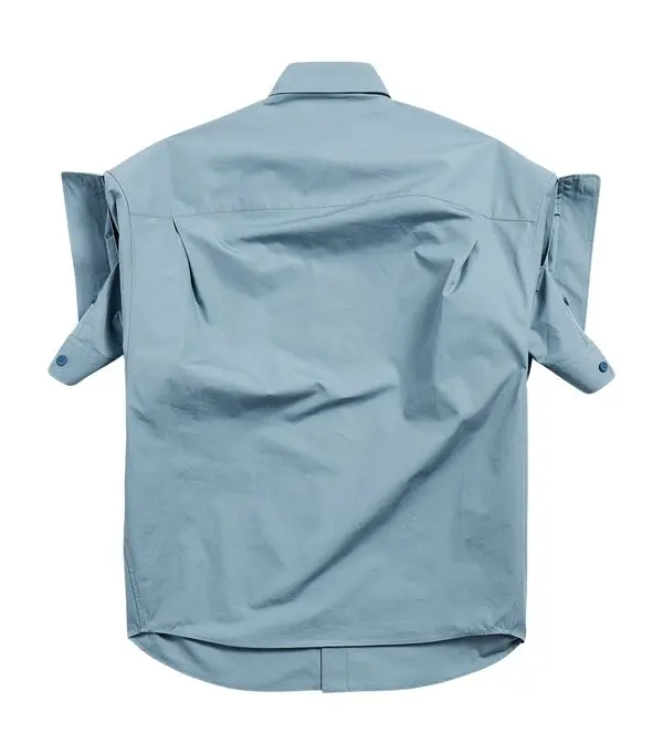 Balenciaga Cotton Tucked Sleeve Shirt