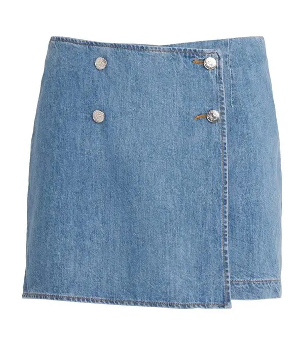 Claudie Pierlot Denim Skort With Button Fastening